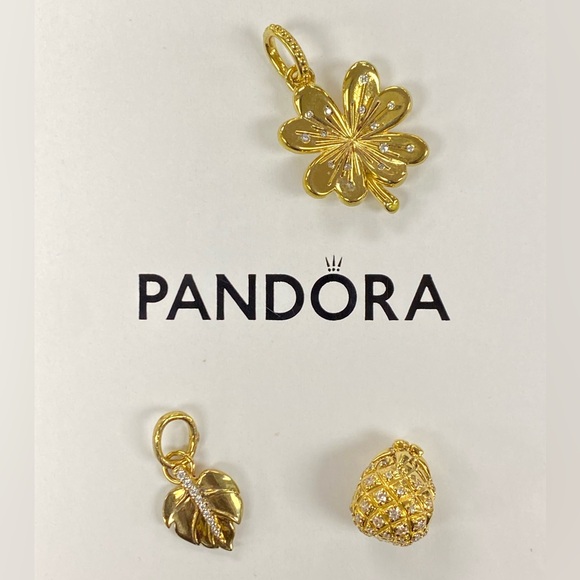 Pandora | Jewelry | Pandora Gold Charm Set | Poshmark